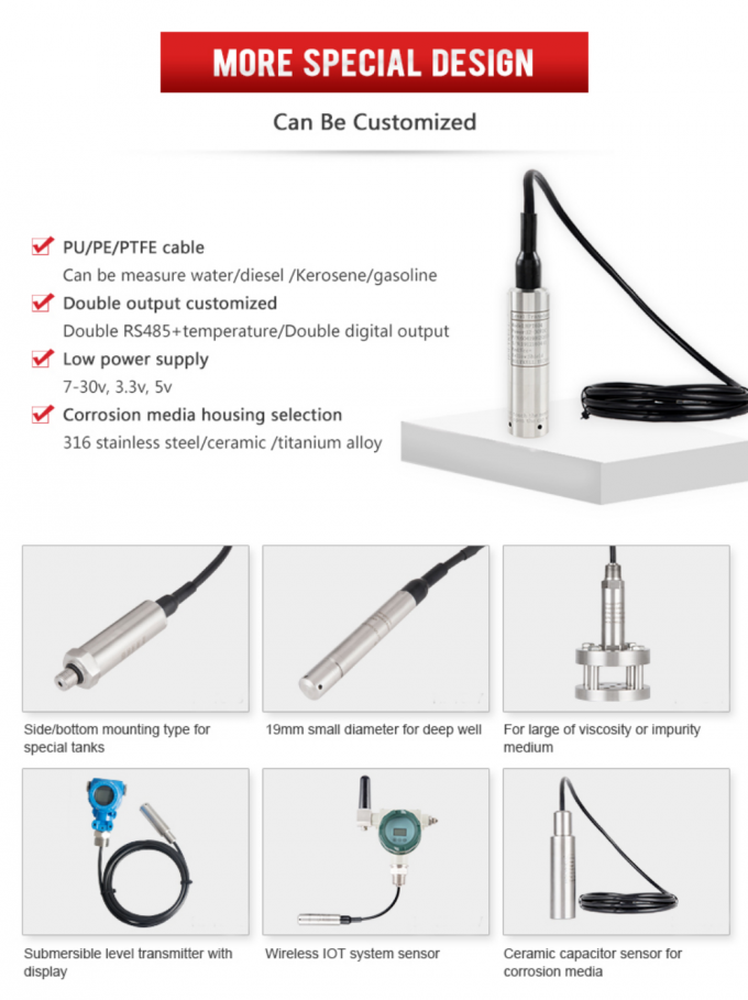 APT301 Submersible Digital Electronic Water Liquid Level Sensor ...